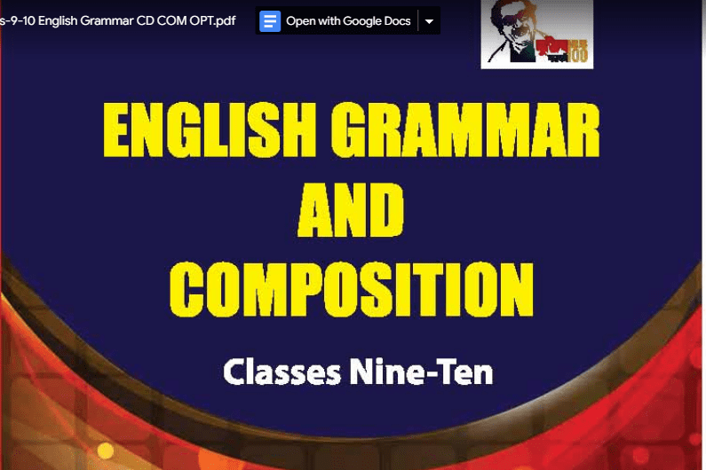 Class 9 English Grammar And Composition Book Pdf Download (ইংরেজি ...